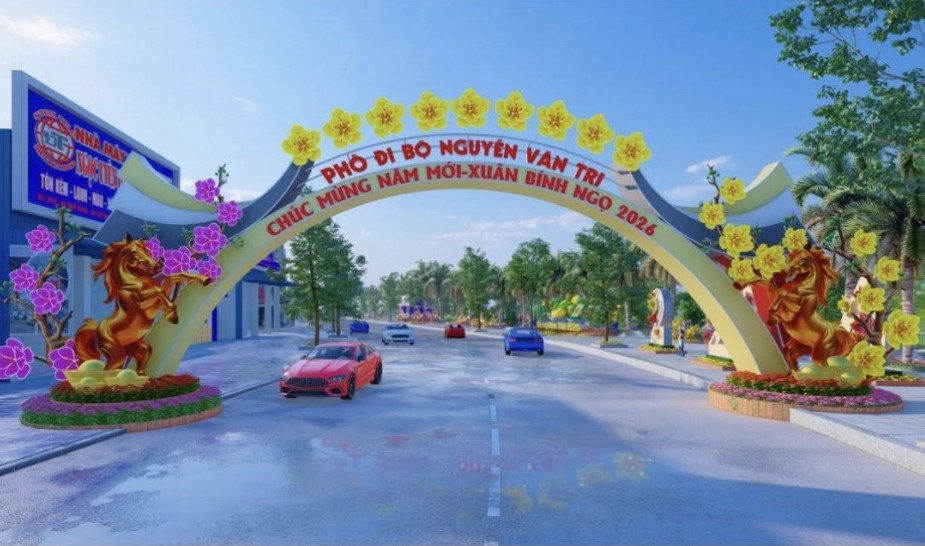Nguyen Van Tri Flower Street decoration responds to activities of ...