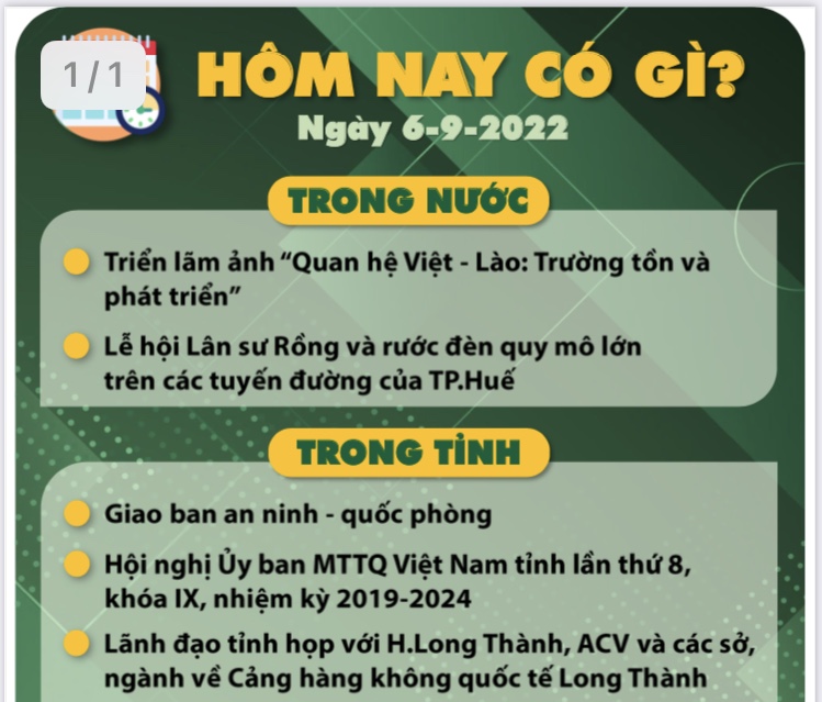 Hôm nay có gì? Ngày 6-9-2022 - Báo Đồng Nai điện tử